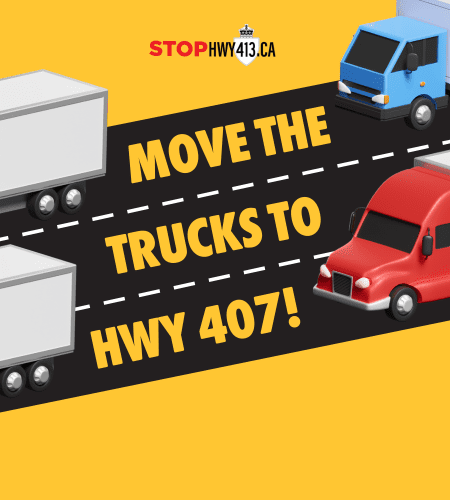 Map of Highway 413 proposed route - Environmental Defence